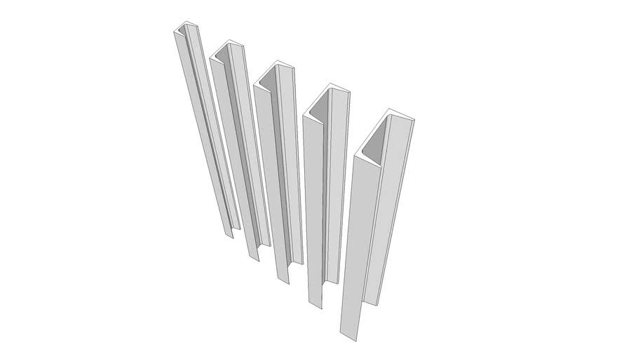 PROFILE U 50,80,100,120,160/B CSN 42 5570 PROFIL U | 3D Warehouse