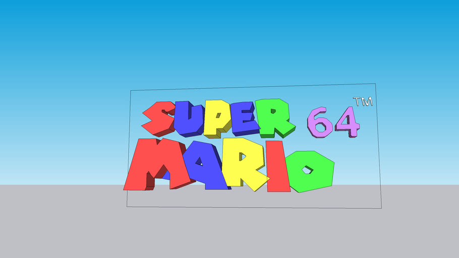 Mario 64 Beta Logo (E3) | 3D Warehouse