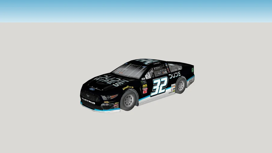 2019 Ford Go FAS Racing DUDE WIPES #32 Mustang NASCAR | 3D Warehouse