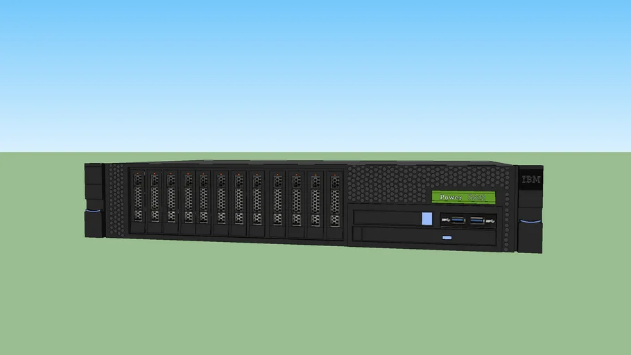 IBM Power S822 2U rackmount server | 3D Warehouse