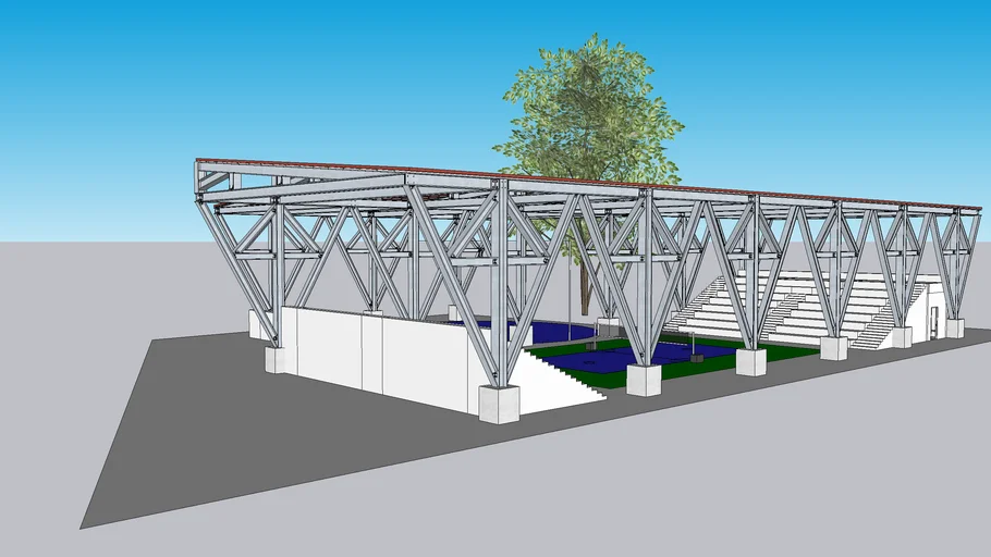Steel structure Sport Stadium Amphitheater Sepak takraw 3 | 3D Warehouse