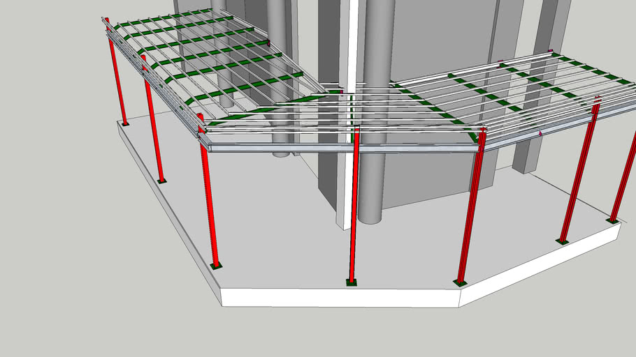 Steel canopy work | 3D Warehouse