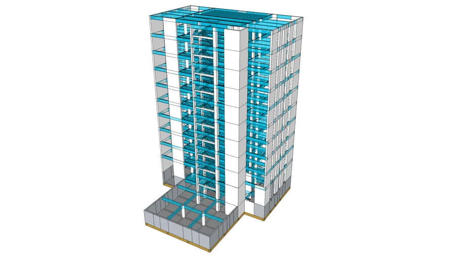 Sachpazis Costas-Ten Storey Building Structural Model | 3D Warehouse