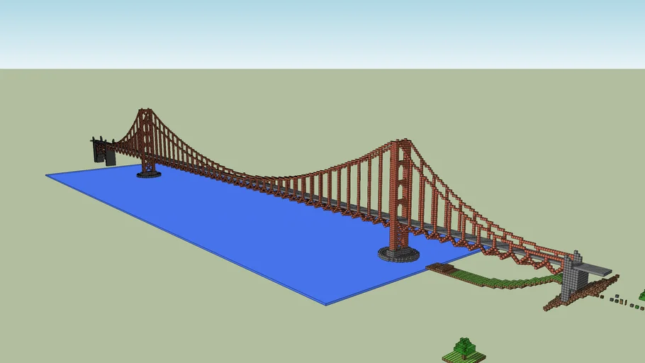 Golden Gate Bridge Minecraft Tutorial