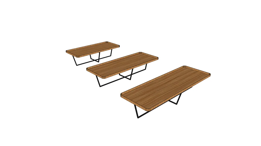 Mesa de centro Aster retangular | 3D Warehouse