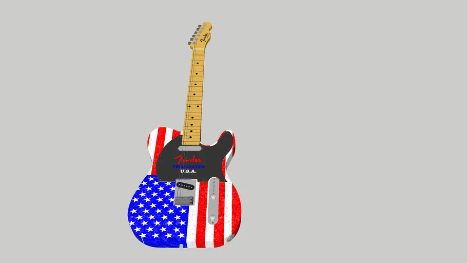 Fender Telecaster - Stars & Stripes Paint Job | 3D Warehouse