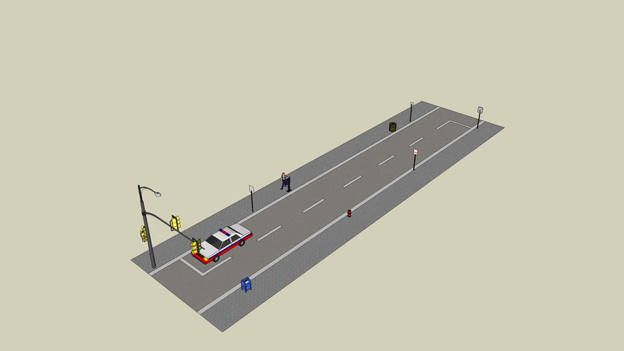 Single Section Road | 3D Warehouse