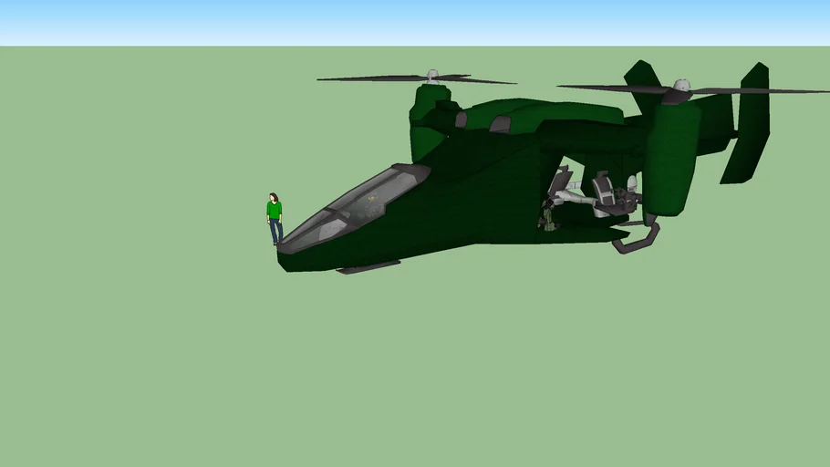 Halo: Reach UH- 144 Falcon with One spartan passenger and Spartan Pilot ...