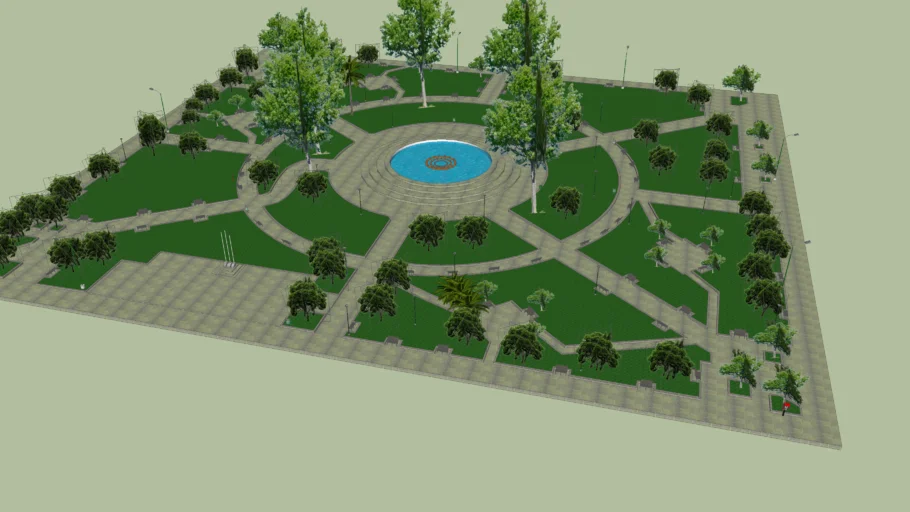 modelo 3D parque San Gil, Santander | 3D Warehouse