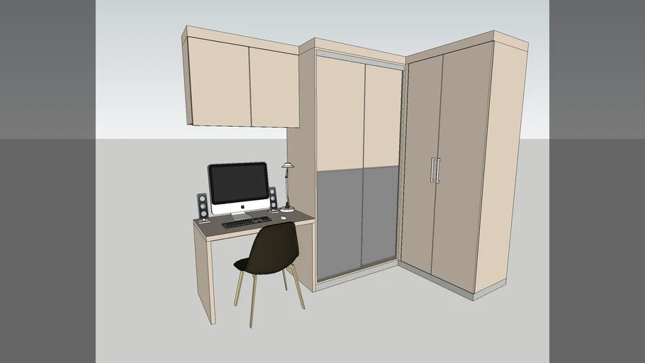 Desk Wardrobe 3D Warehouse, 52% OFF | www.pinnaxis.com