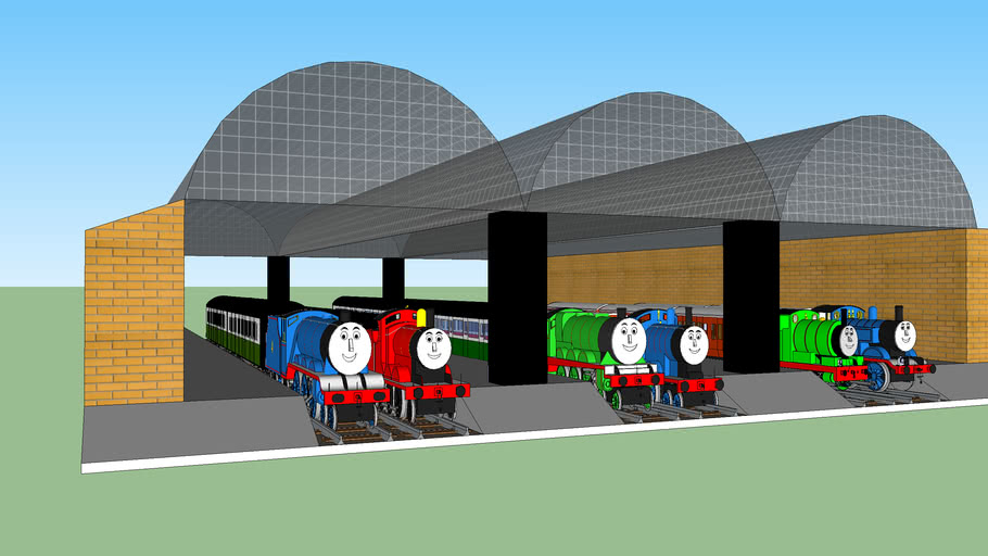Knapford Station with The Fat Controller's Engines | 3D Warehouse