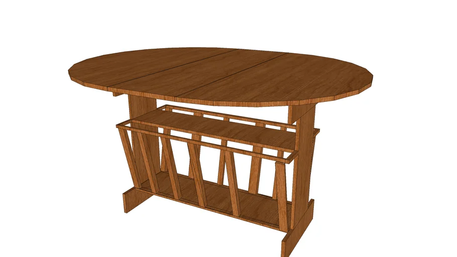 Table-with-magazine-rack | 3D Warehouse