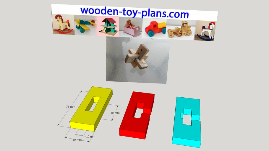 Geometric puzzle woodworking project | 3D Warehouse