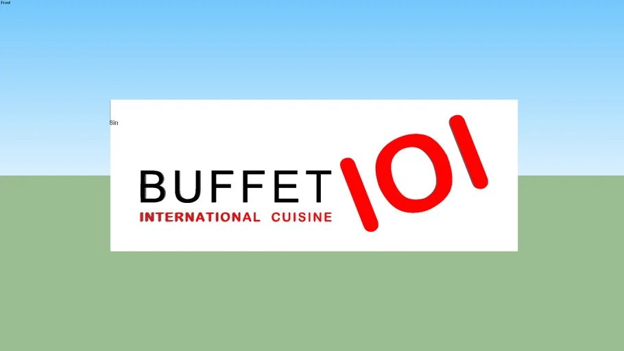 Buffet 101 signage Alabang | 3D Warehouse
