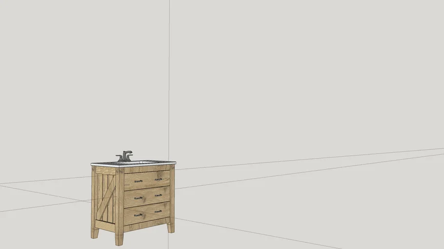 Rustic Bathroom Vanity | 3D Warehouse