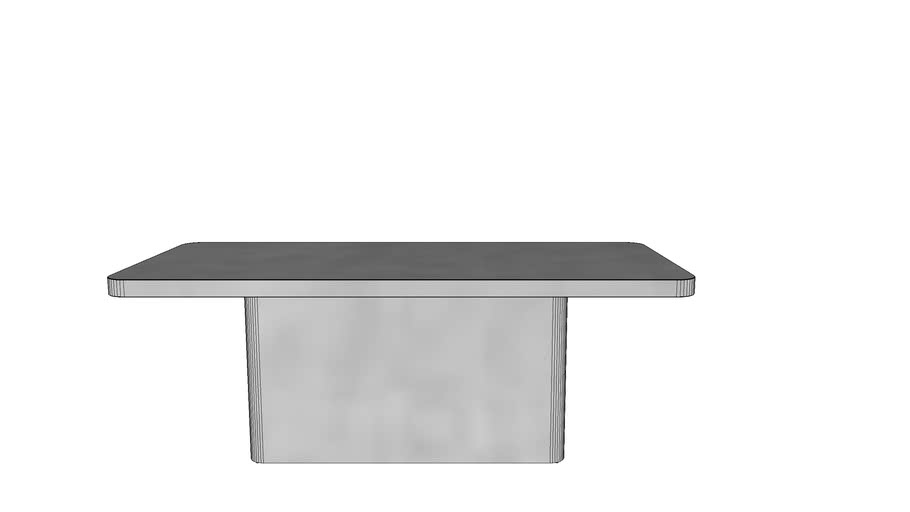 CUBIC RECTANGLE DINING TABLE 200CM | 3D Warehouse