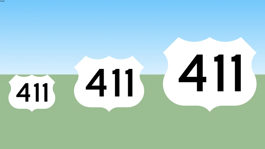 U.S. 411 Sign | 3D Warehouse