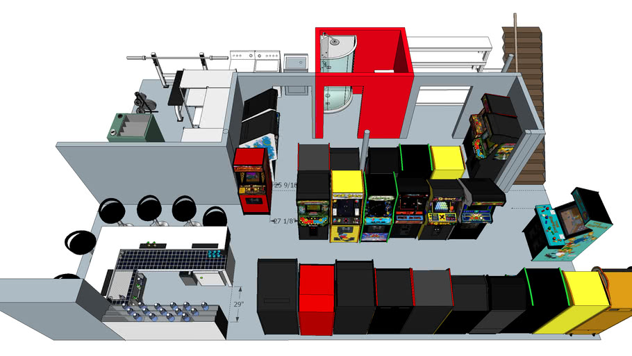 Basement Arcade/Bar | 3D Warehouse