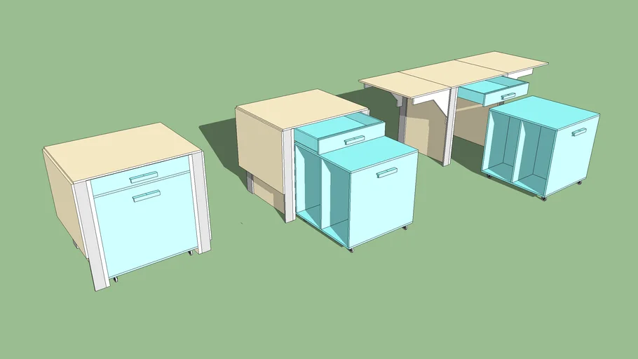 Table de couture modulable et pliante | 3D Warehouse