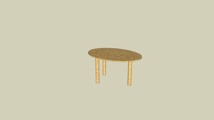 oval table full | 3D Warehouse