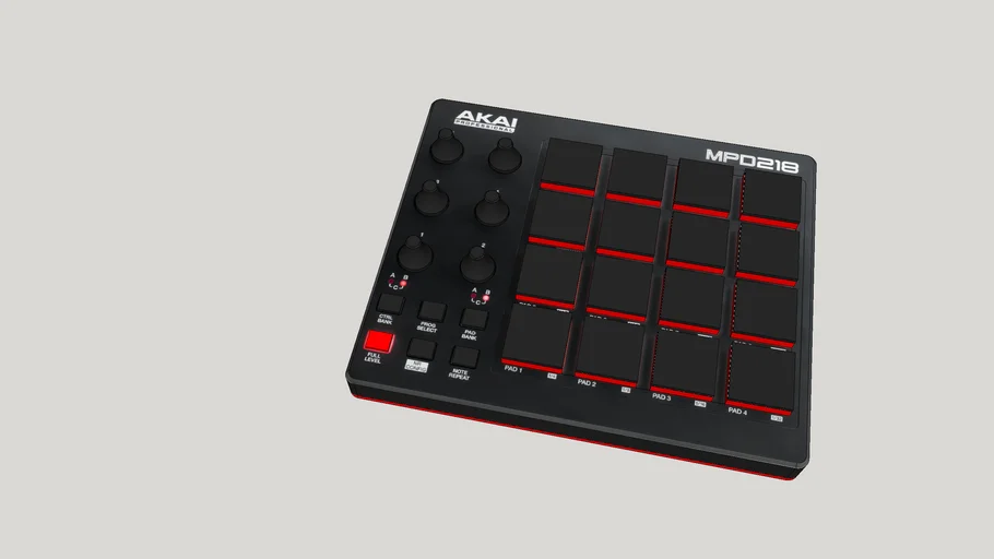 AKAI MPD218 MIDI CONTROLLER | 3D Warehouse