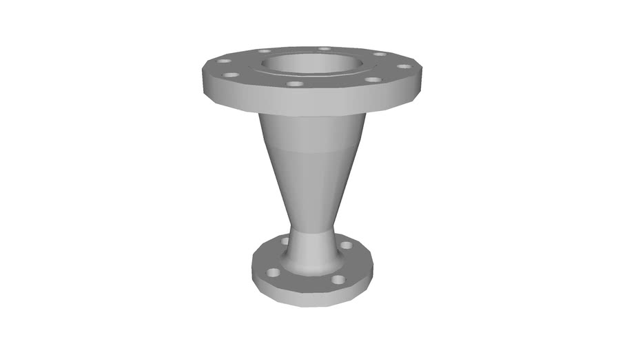 Class 4in to 2in Reducer with Flange - Very low poly | 3D Warehouse