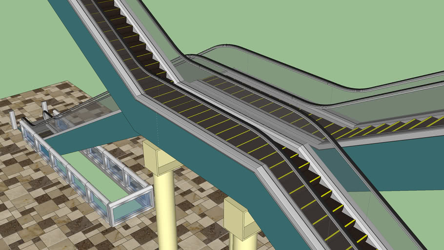 Wave-Shaped Escalator | 3D Warehouse