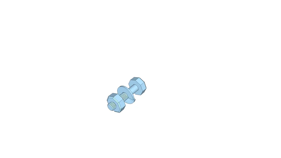 Simple Bolt, Nut and Lock Washer | 3D Warehouse