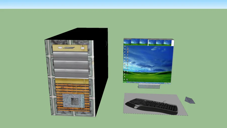 Desktop PC Gamer With SLI Crossfire+LCD+keyboard+mice | 3D Warehouse