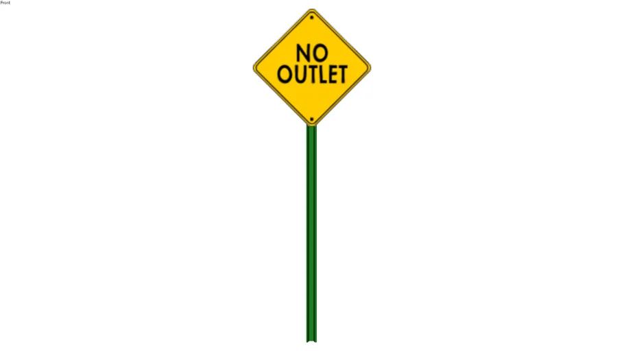 No outlet sign | 3D Warehouse