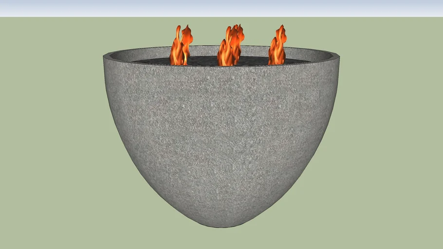 CAST STONE FIRE PIT | 3D Warehouse