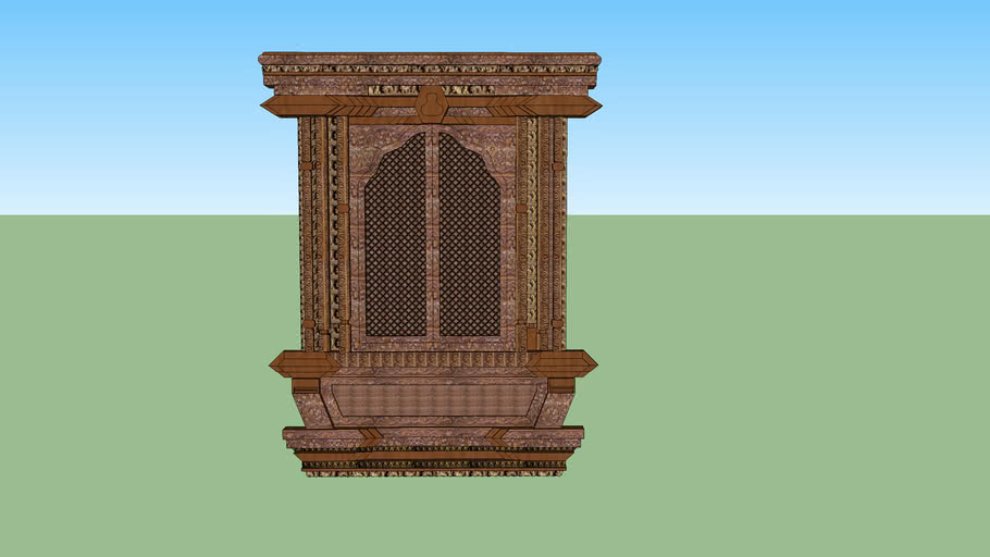 Nepali Traditional 1 bay window decorative | 3D Warehouse