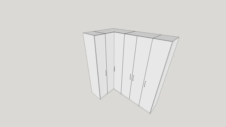 Guarda roupas em 'L' | 3D Warehouse