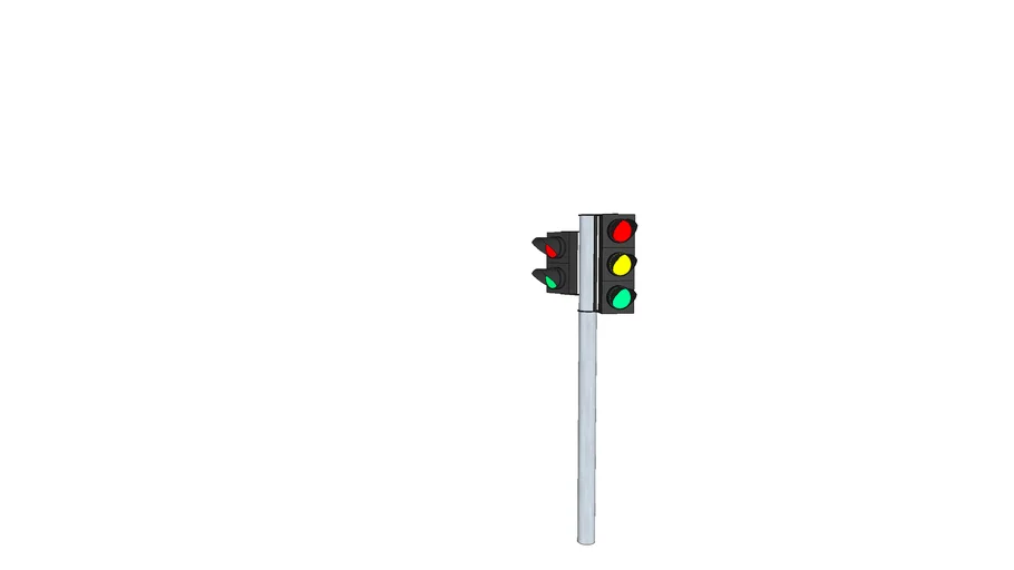 Traffic light with pole | 3D Warehouse