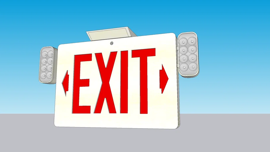 Exit Sign with Light | 3D Warehouse