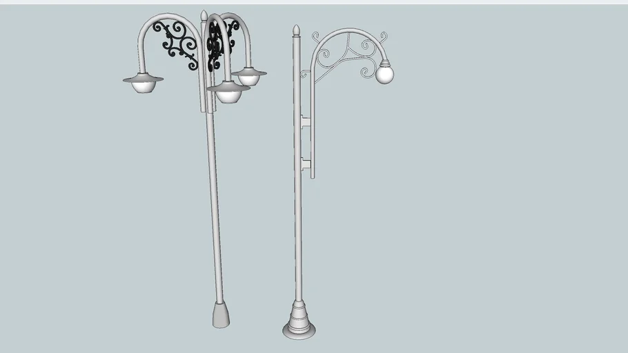 Fancy Light Pole | 3D Warehouse