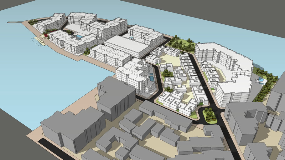 Masterplan massing study | 3D Warehouse
