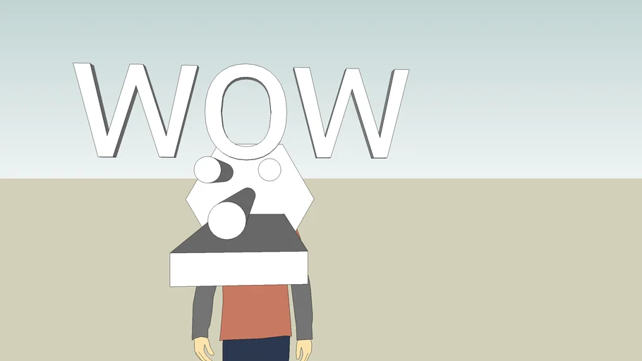 Guy with wow face | 3D Warehouse