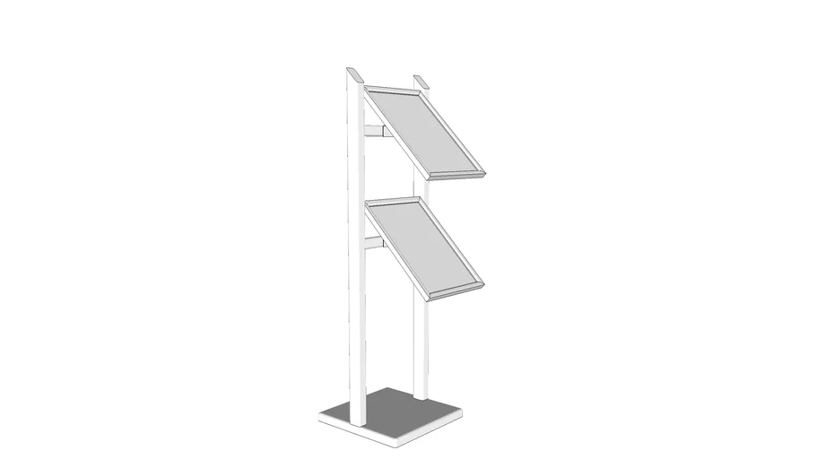 2 A4 Holder Signage Stand | 3D Warehouse