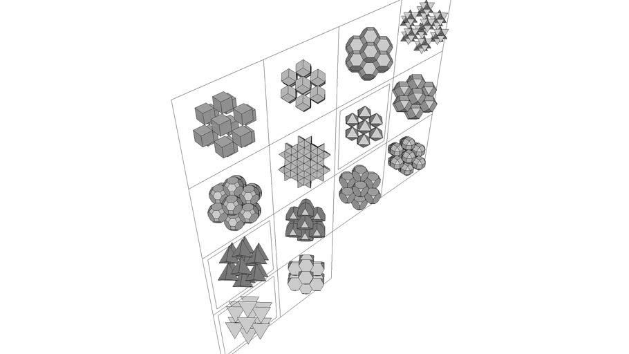 TABLE DODECAHEDRON RHOMBIC SHAPE MULTI POLYHEDRON | 3D Warehouse