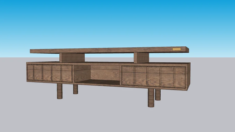 TV wooden Desk | 3D Warehouse