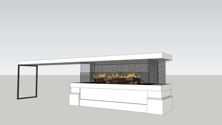 Electric Fireplace with Table | 3D Warehouse
