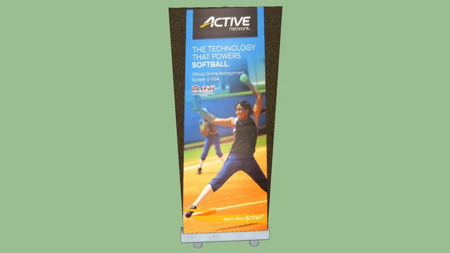 ASA Softball Pull Up Banner | 3D Warehouse