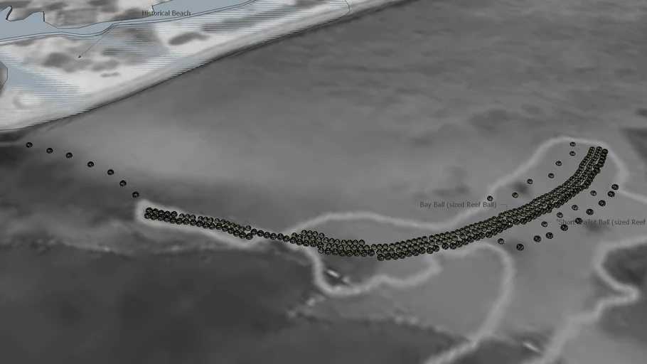 Paradise Cover Near Shore Submerged Reef Ball Breakwater | 3D Warehouse