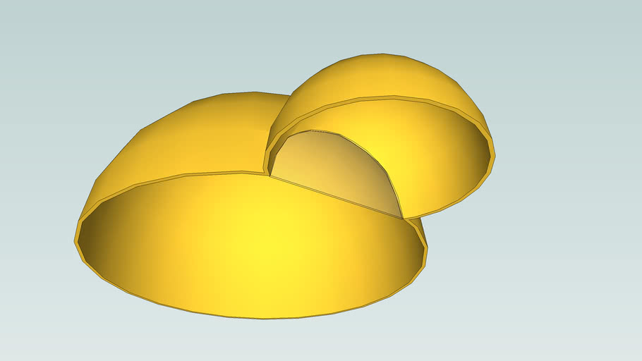 Two domes with glass partition | 3D Warehouse