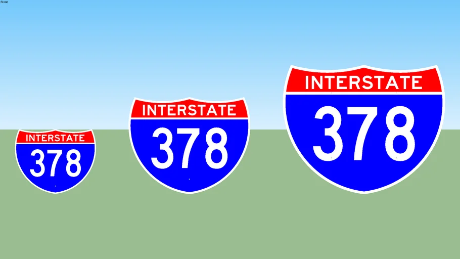 Interstate 378 Sign | 3D Warehouse