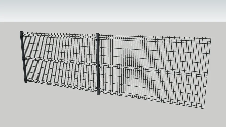 Vega B mesh panel H=1530mm - Omega posts | 3D Warehouse