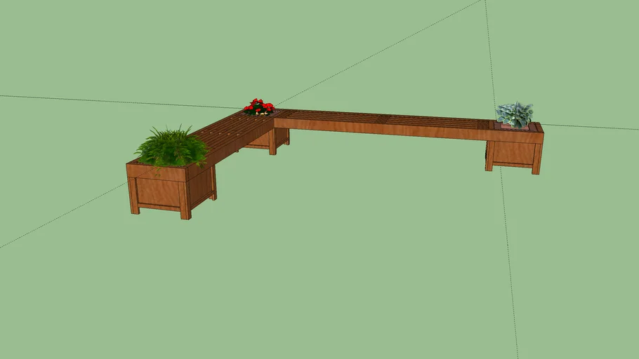 planter bench | 3D Warehouse