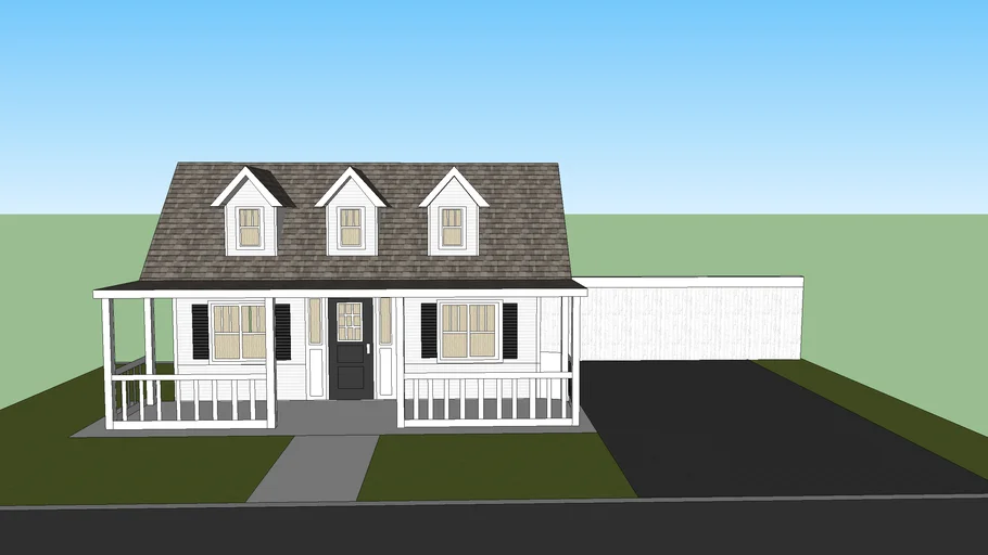 Craftsman House Design with Dormers | 3D Warehouse