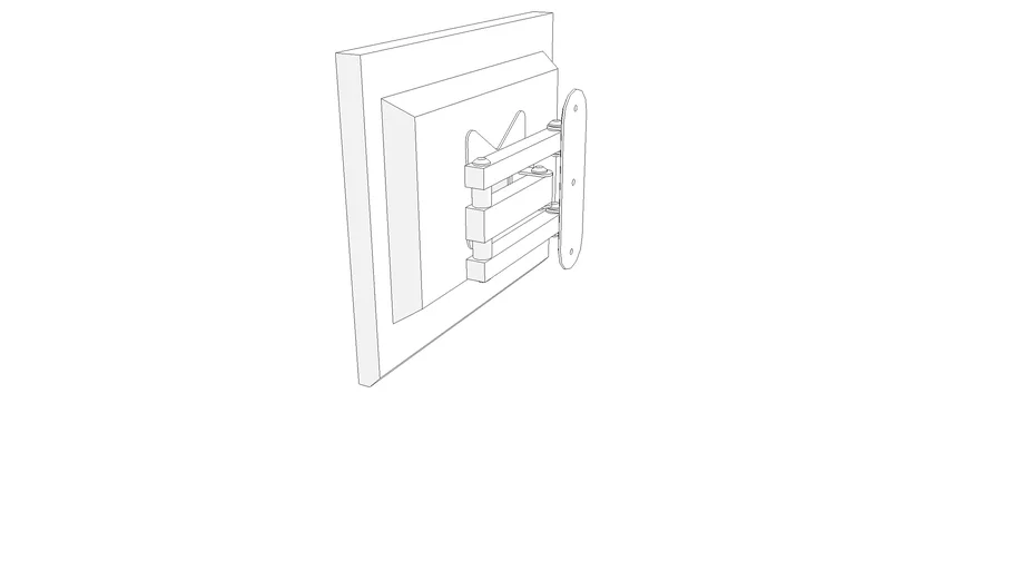 Low Poly Monitor with Wall Mount Bracket | 3D Warehouse